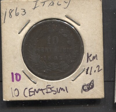 1863-Italy- 10 Cents | eBay