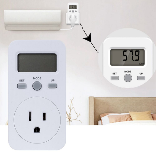 Digital Outlet Power Meter Energy Monitor Volt Watt Voltage Amps Socket ...