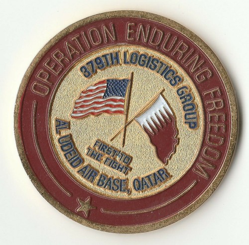 OEF 379th Logistics Group Al Udeid Air Base Qatar Challenge Coin 1.75 ...
