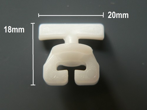 WHITE CURTAIN HOOK STOP END CLIP FOR CARAVAN MOTOR HOME STATIC CURTAIN ...