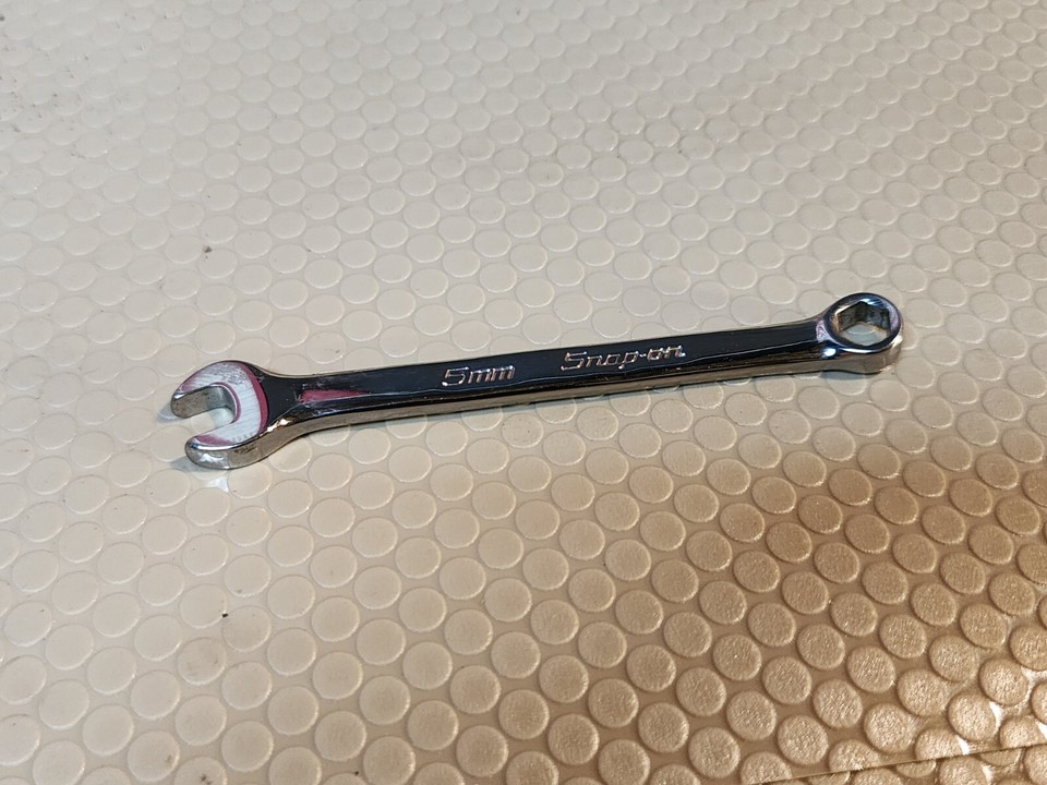 Snap-On 5mm, 6 Point, Combination Wrench. OXIM5SB Micro Wrench Midget ...
