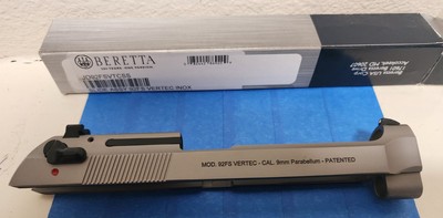 New Beretta 92FS Vertec INOX Complete Slide Only; 9mm; Stainless ...