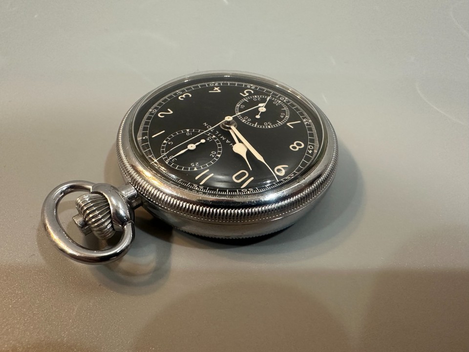 Hamilton 23, WW2 military Chronograph Pocket Watch circa 1944 | eBay