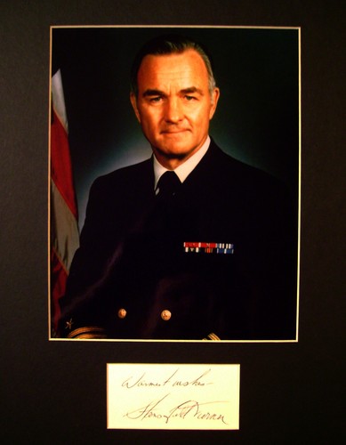 CIA 12th Director Four-Star Admiral Stansfield Turner SIGNED CUTT ...