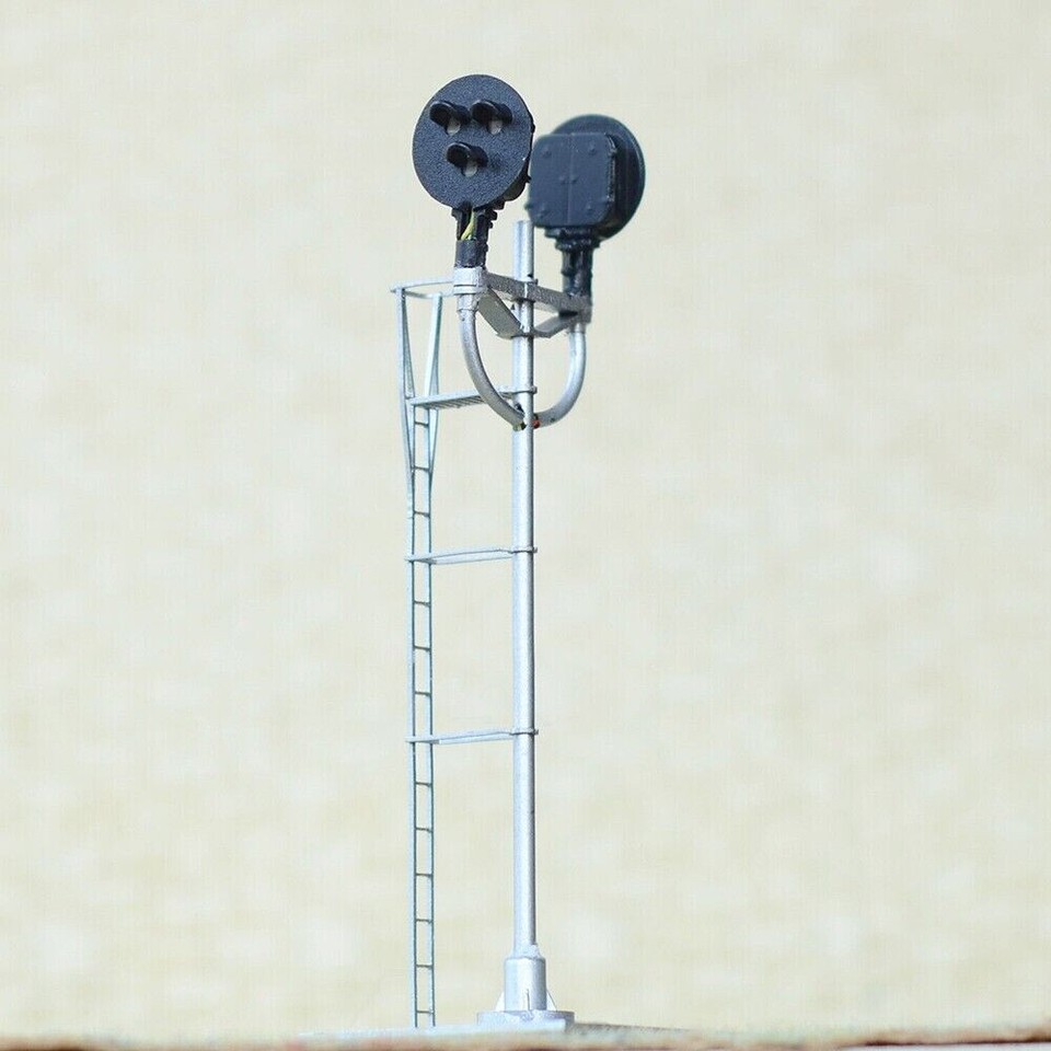 2PCS HO Scale Model Tri-Lights Block Signal Fine Made Metal 2 Opposite ...