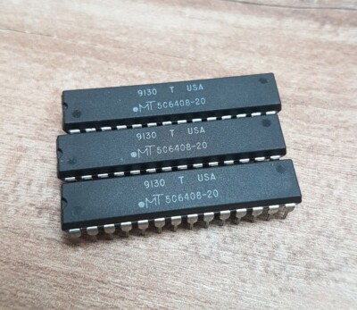 3 x Micron 64K 8Kx8Bit CMOS Static RAM Memory IC SRAM DIP-28 MT5C6408 ...