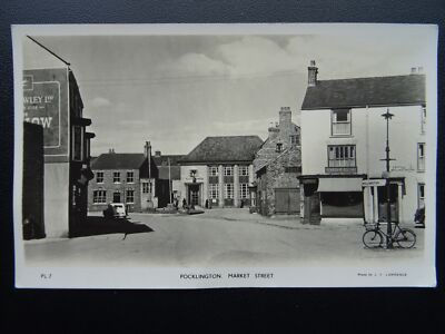 Yorkshire POCKLINGTON Market Street showing POST OFFICE c1940's Old RP ...