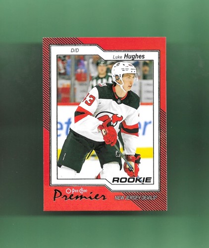 LUKE HUGHES-NEW JERSEY DEVILS! 2023-24 OPC PREMIER RED ROOKIE RC # P-87 ...