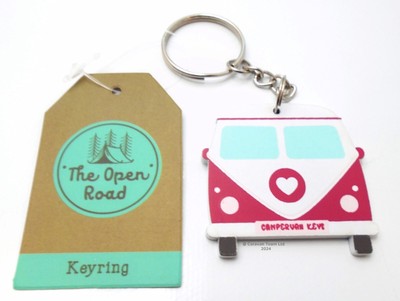 THE OPEN ROAD BALSA WOOD CAMPERVAN KEYRING - RED | eBay UK