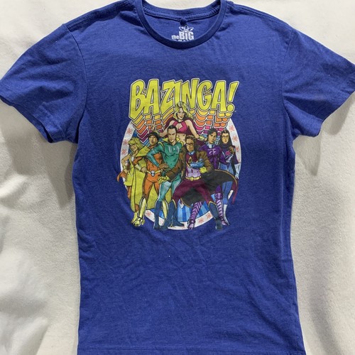 Big Bang Theory 'Bazinga' 2XS Blue T-Shirt characters like marvel ...