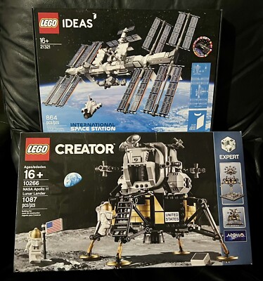 LEGO Lunar Lander 10266 & International Space Station 21321 NEW | eBay