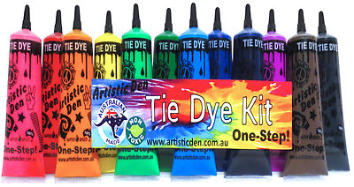 Tie Dye Kit 12 x Colour Kit - Bulk Tye Dye Set Rainbow up to 40 ...