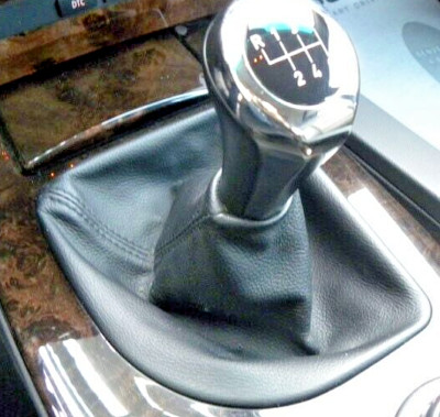 Gear shift knob compatible with BMW E60 E61 (2003-2010) in real leather ...