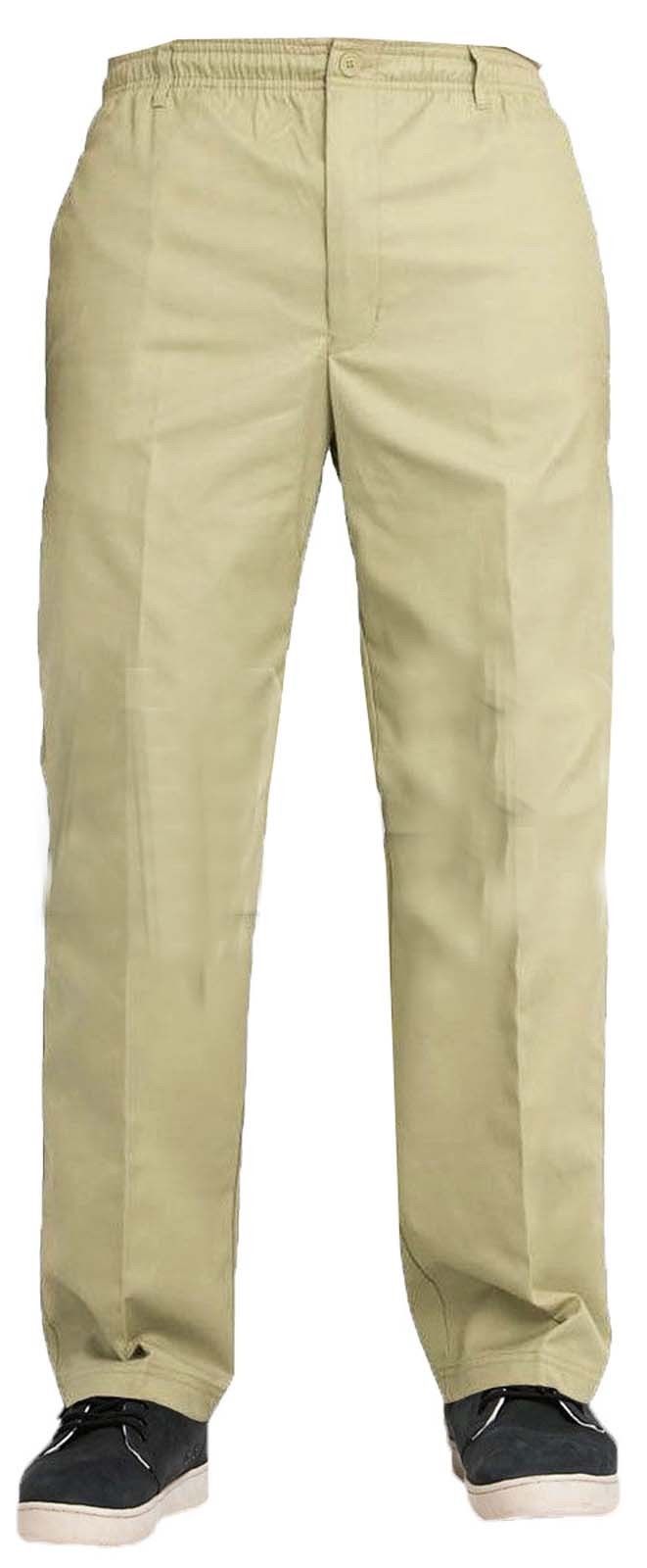 Mens Elasticated Waist Work Casual Rugby Pants Smart Rugby Trousers ...