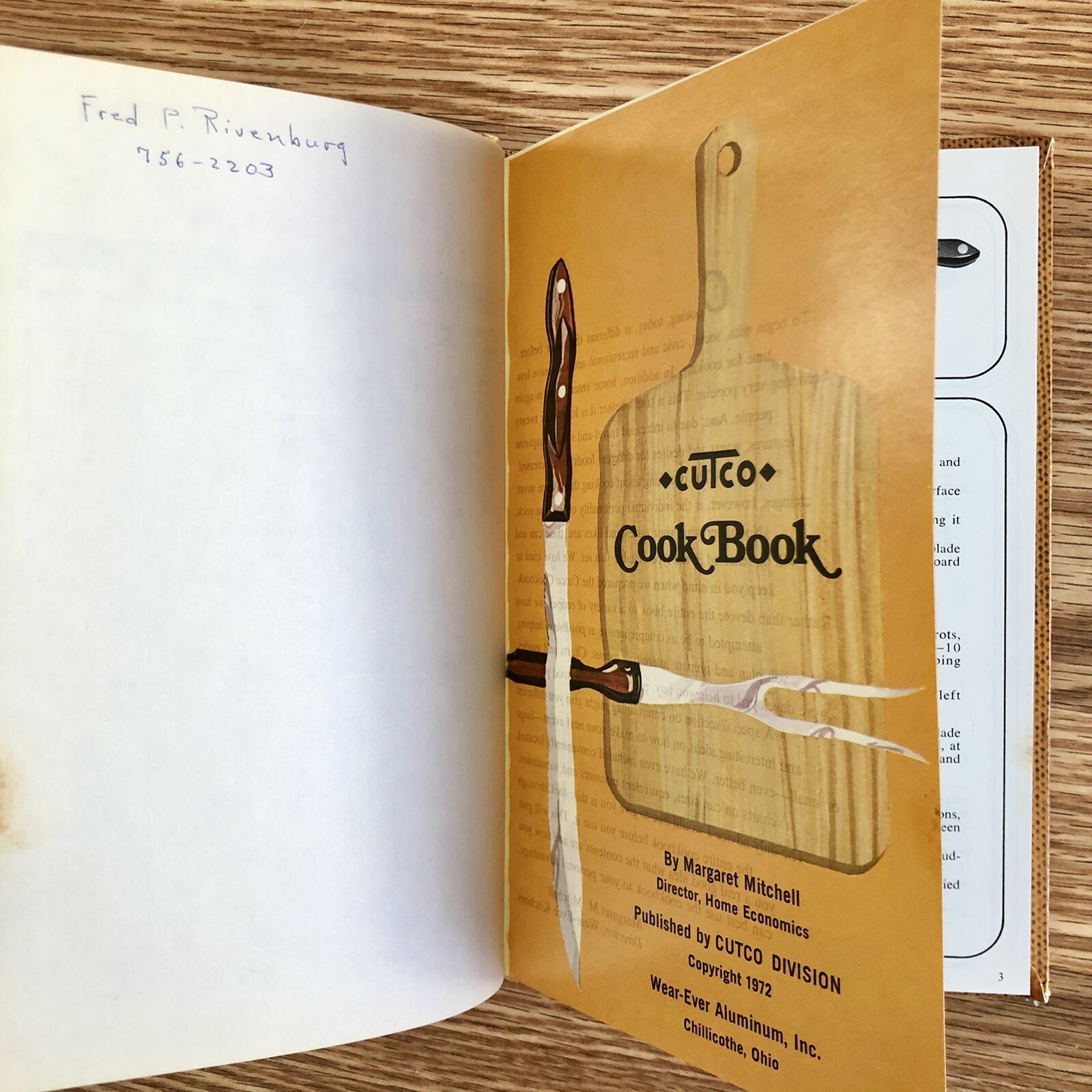 Vintage CUTCO Cook Book Worlds Finest Cutlery 1972 HC | eBay