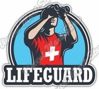 Lifeguard Rescue Team Ocean Beach Car Bumper Window Vinyl Sticker Decal ...