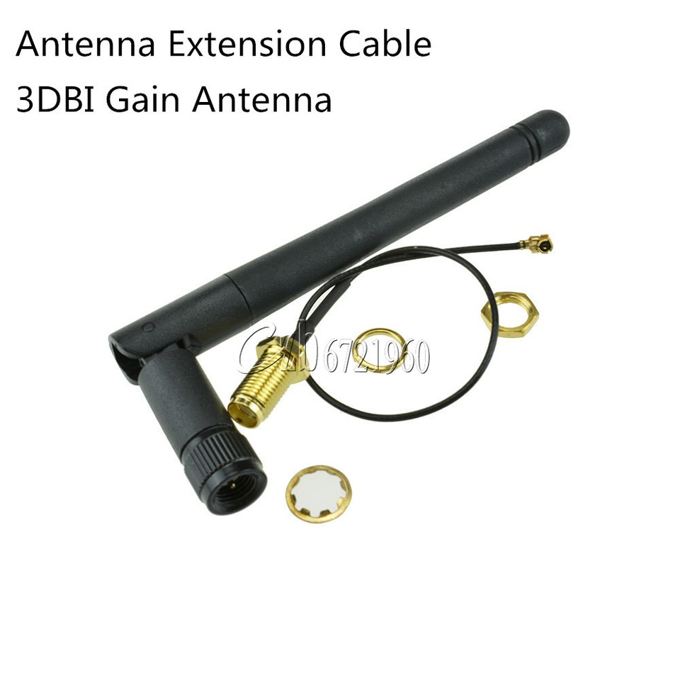 2.4G Antenna Extension Cable 3DBI Gain Antenna for ESP8266 Serial Wifi ...