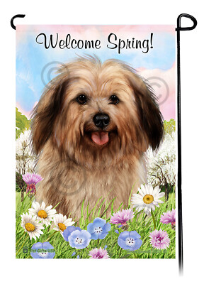 Welcome Spring Garden Flag - Fawn Sable Havanese | eBay