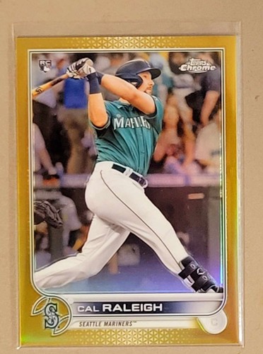 2022 Topps Chrome Cal Raleigh Gold Refractor /50 Press Proof Short ...