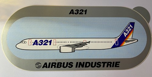 Official Airbus Sticker - RARE! A321 old colours (released in 1992) | eBay