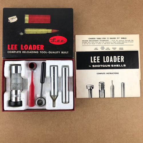 Vintage Lee Loader Hand Loader Kit with Manual & Box 12 Gauge 2 3/4 ...