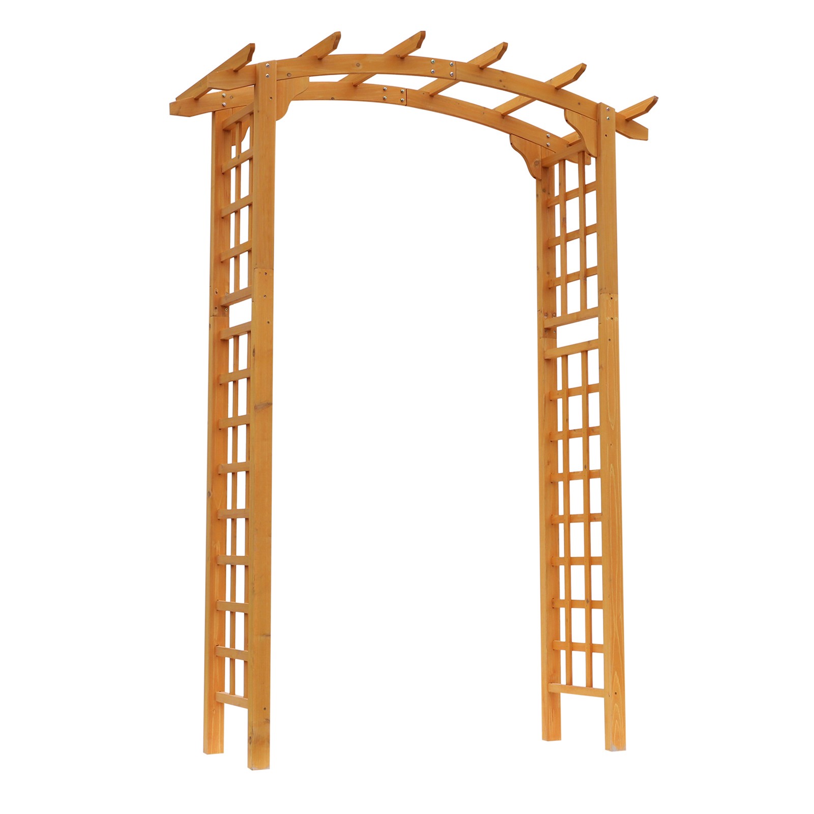 7.5FT Outdoor Garden Arch Arbor Trellis Wooden Wedding Gateway Lawn ...