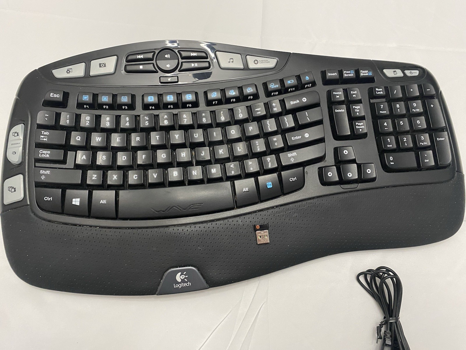 Ergonomic Logitech K350 Keyboard & M510 Mouse Combo W/ Unified Dongle ...
