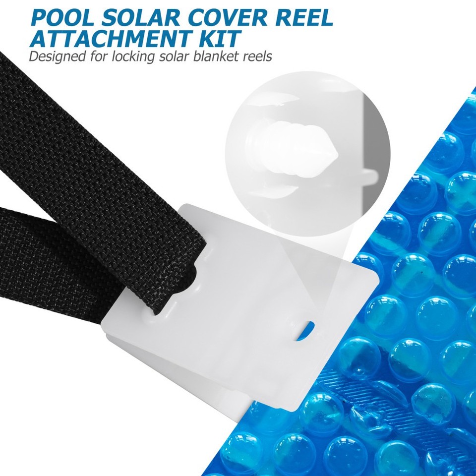 Pool Cover Straps and Clips Solar Blanket Buckle Reel Attachment Kit ...