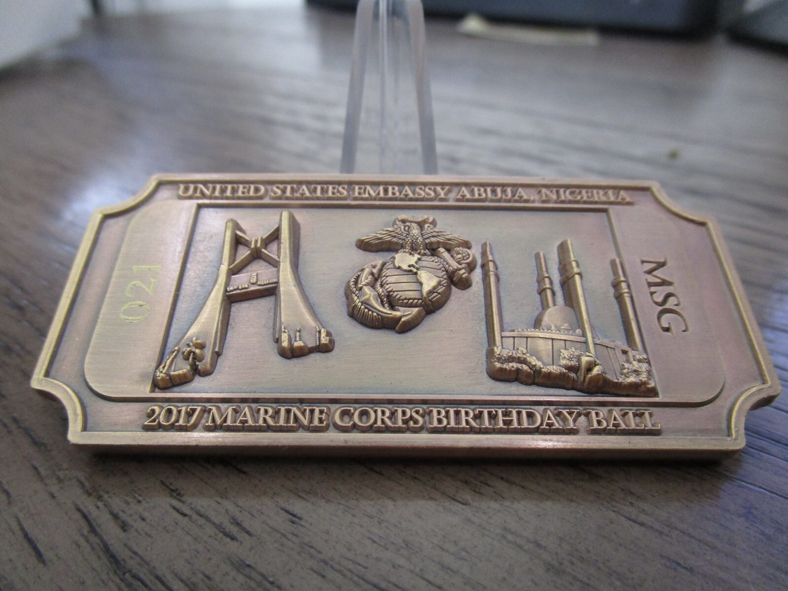 USMC MSG Marine Security Guard US Embassy Abuja Nigeria Ball Challenge ...