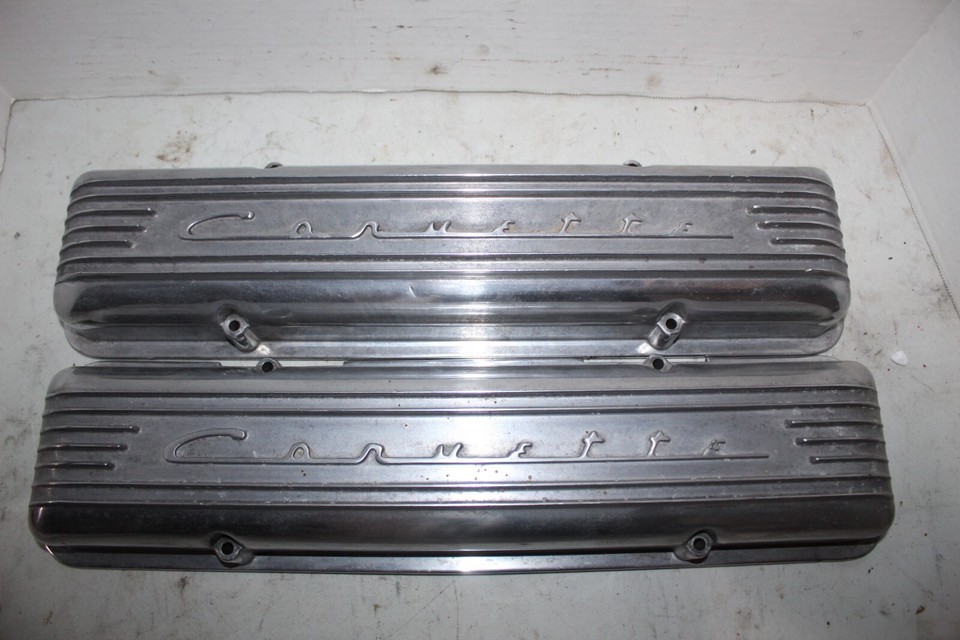 Corvette staggered aluminum valve covers 3726086 vintage hot rod parts ...