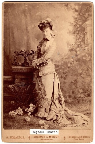 *BOOTH DYNASTY: AGNES BOOTH RARE 1870 YOUTHFUL CABINET PHOTO* | eBay