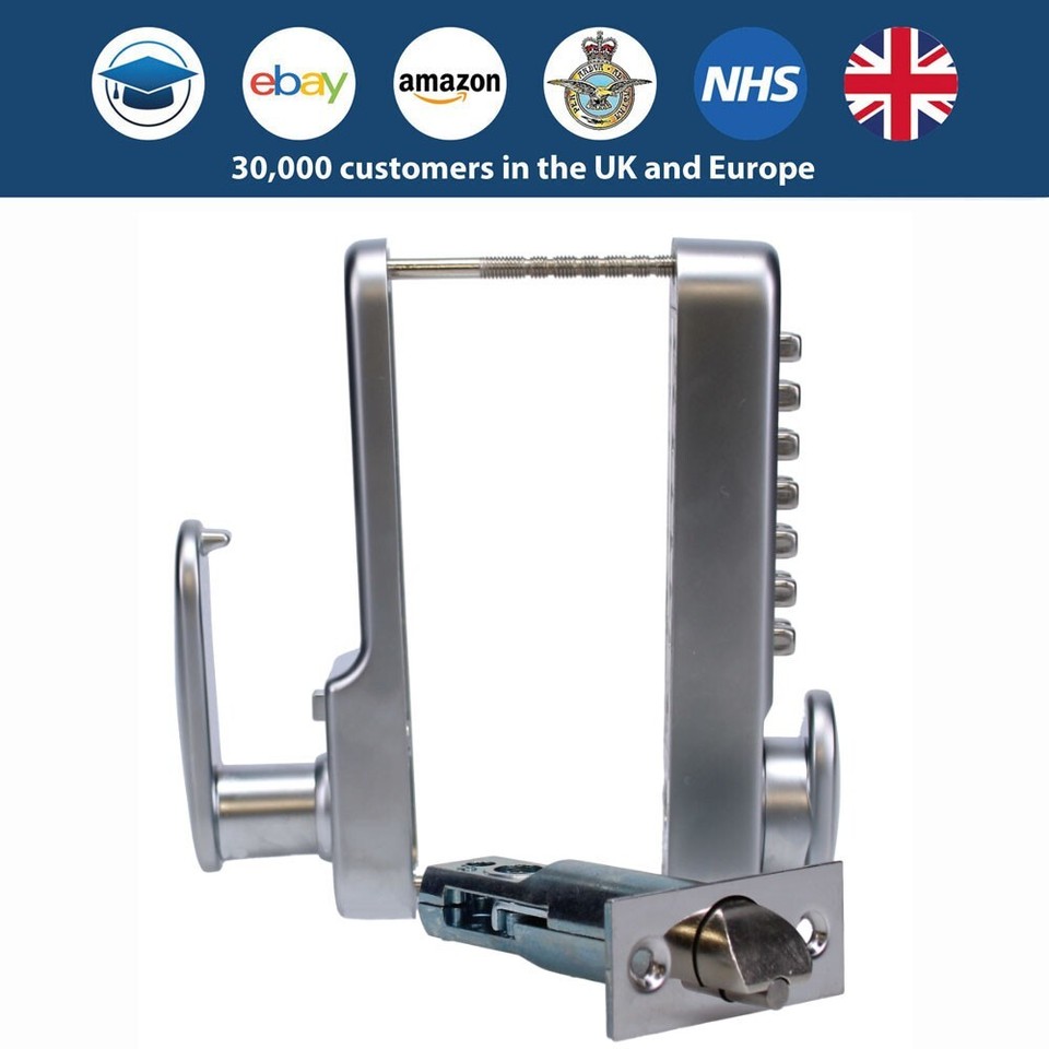 Asec Push Button Mechanical Digital Combination Code Door Lock Keyless ...