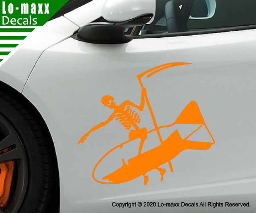 Bomb Riding Grim Reaper Military Nose Art High Quality Die Cut Vinyl ...