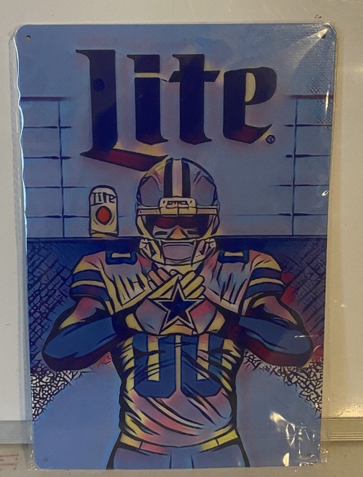 Miller Lite Beer - Dallas Cowboys Metal Sign - NFL - National Football ...