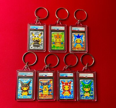 Pokémon Pikachu Poncho Set Mini Slab Keychain PSA 10 (7) | eBay