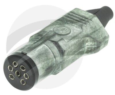UTILUX 7 PIN SMALL ROUND TRAILER PLUG METAL COMMON TAS QLD NSW & WA ...
