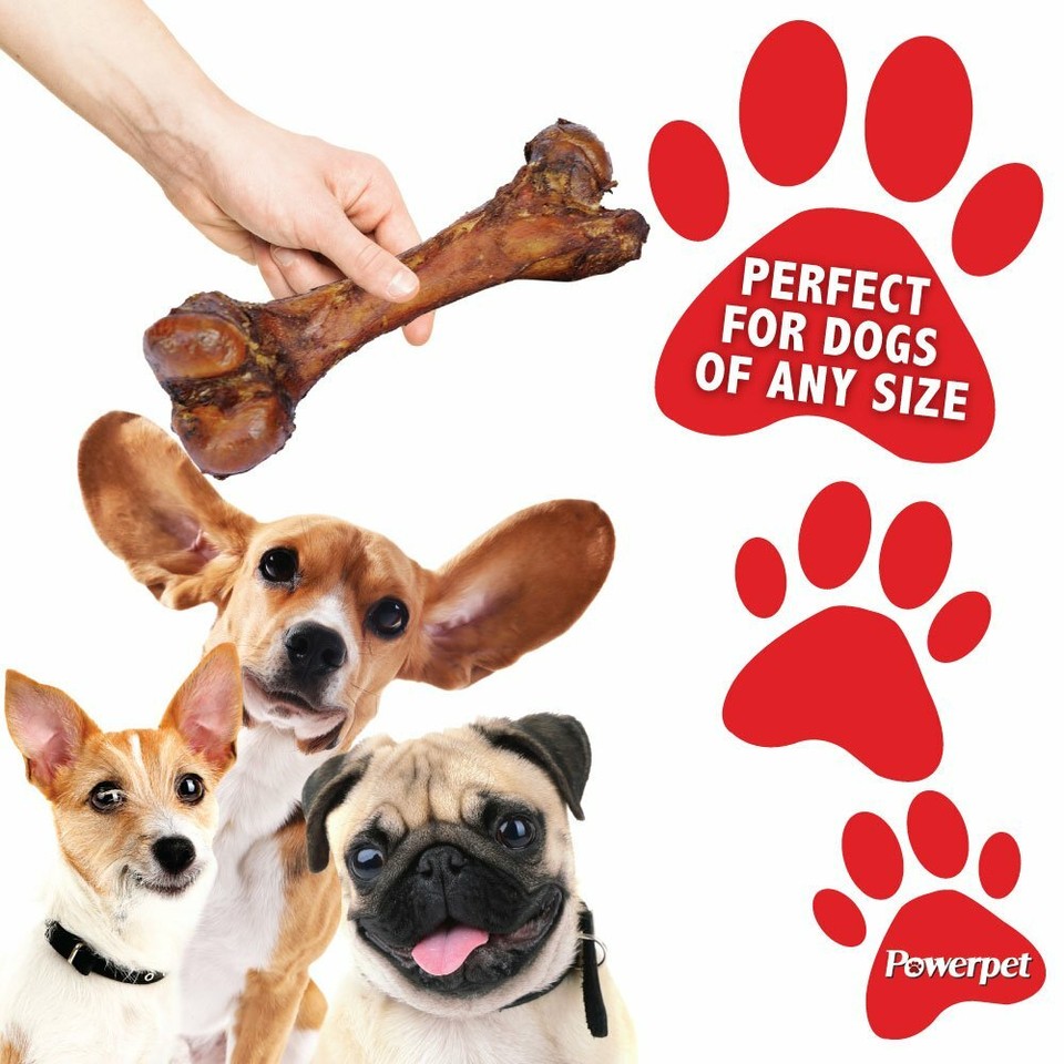 Powerpet- All Natural Ham Bone Dog Chew Treat-USDA & FDA Approved, BRC ...