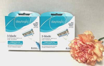 daylogic 3 Blade Cartridge Refills for Women, Lot of 2, Total 8 ...