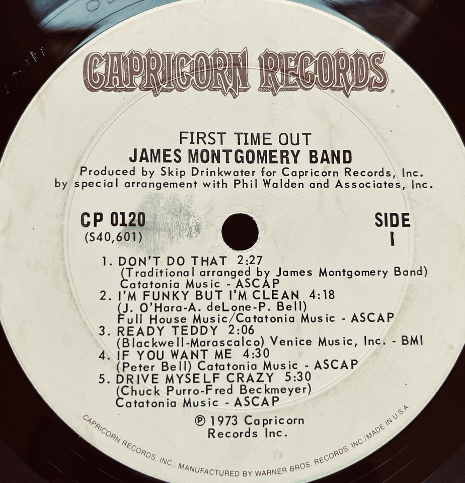 James Montgomery Blues Band 1973 First Time Out Stereo Vinyl LP ...