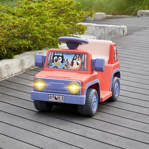 Bluey 6V Ride On Car for Toddlers - Interactive Electric Car for Kids ...