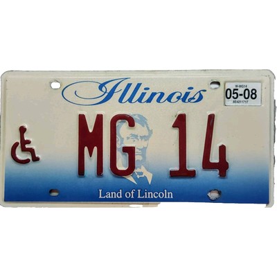 2008 ILLINOIS License Plate (Single Handicapped) | eBay