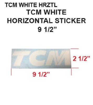 TCM FORKLIFT VYNIL DECAL STICKER WHITE HORIZONTAL 9.5" X 2.5" TUNE UP ...