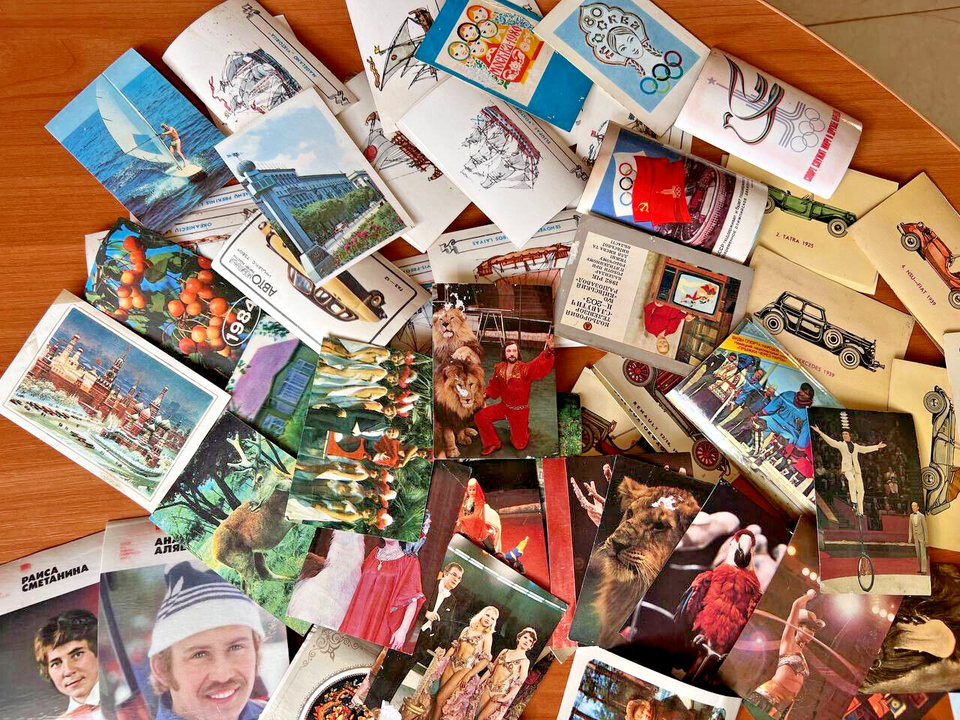 Set of 100 Pcs Collection Russian Soviet Pocket Calendars USSR 1970-80s ...