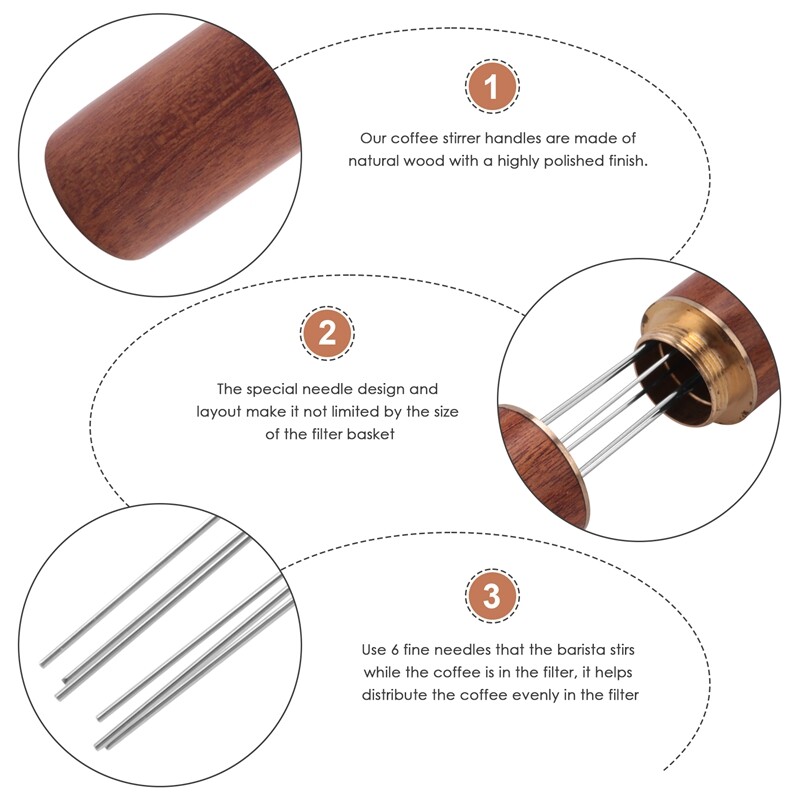 Espresso Distribution Stirrer Tool Coffee Powder Needle with Latte Pen ...