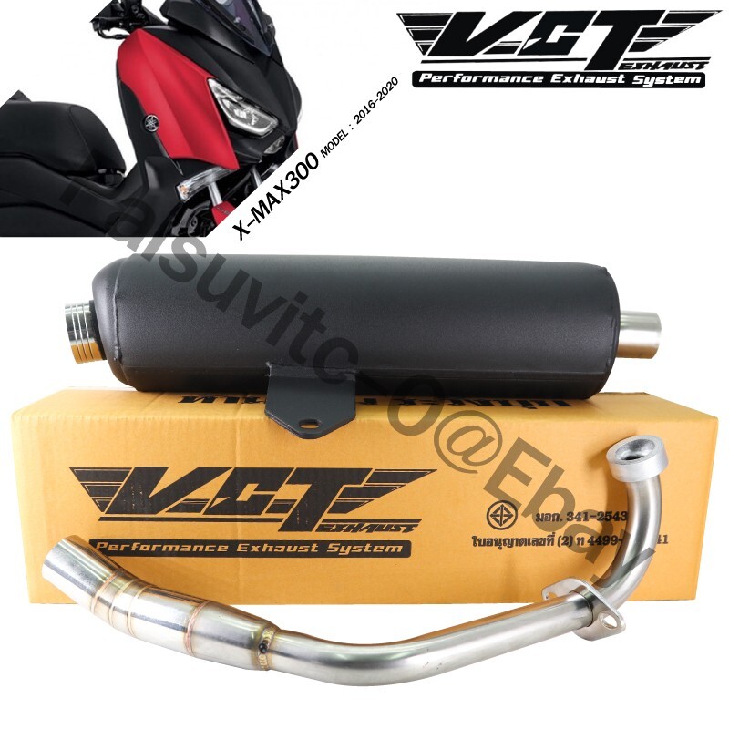 For X-MAX 300 Full System Exhaust Pipe VCT [Modified Muffler end Shape ...