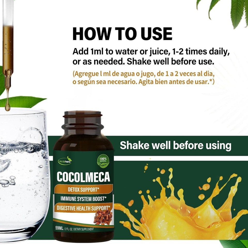 Cocolmeca Bark Liquid Drops, Nature Herbal Extract Supplement for Body ...