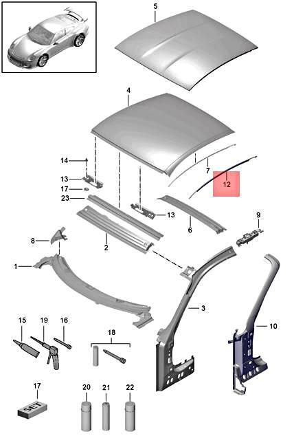 Genuine PORSCHE 2 911 Carrera 991 991R 992 GT2 RS GT3 Seal Left ...