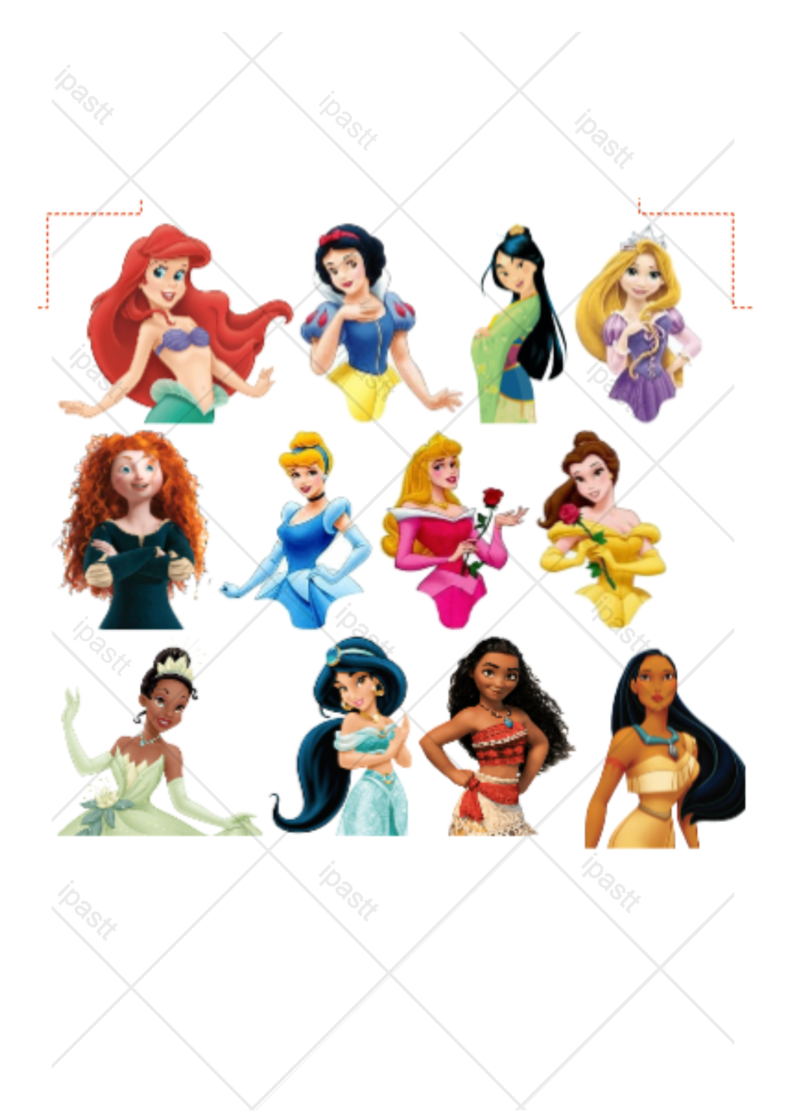 12 Disney Princesses Half Body 2 " Pre Cut Edible Cake Toppers | eBay