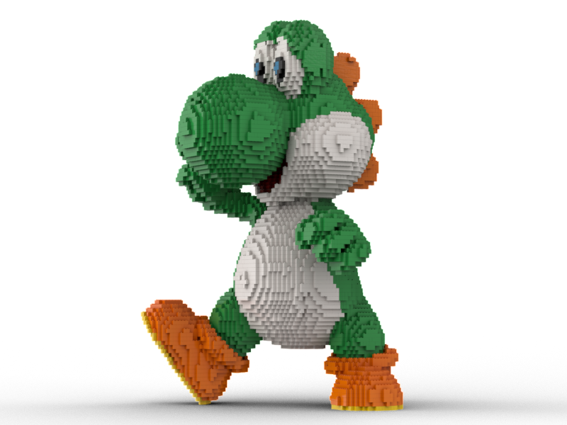 LEGO Yoshi statue building instruction - Super Mario INSTRUCTIONS ONLY ...
