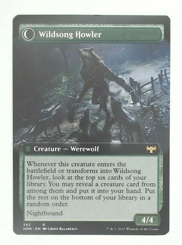 MTG Bling - Showcase - Howlpack Piper (Borderless) - Innistrad: Crimson ...
